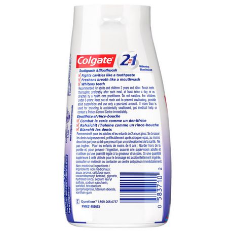 Colgate Liquid Gel 2-in-1 Whitening Toothpaste And Mouthwash | Walmart ...