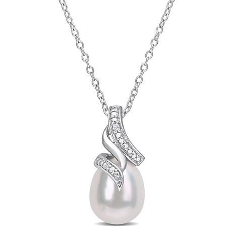 Click here for Miabella 8.5-9Mm Freshwater Cultured Pearl And Dia... prices
