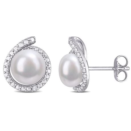 Click here for Miabella Freshwater Cultured Pearl And Diamond Acc... prices