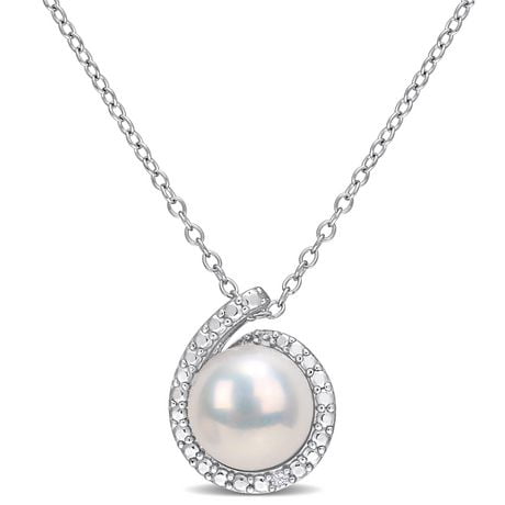 Click here for Miabella 8-8.5Mm Freshwater Cultured Pearl And Dia... prices
