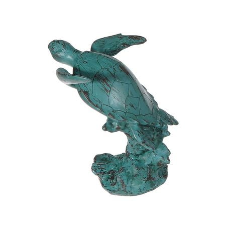 Click here for Ih Casa D Cor Polyresin Turquoise Sea Turtle Swimm... prices