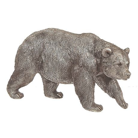 Click here for Ih Casa D Cor Polyresin Silver Walking Bear Figuri... prices