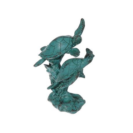 Click here for Ih Casa D Cor Polyresin Double Turquoise Sea Turtl... prices