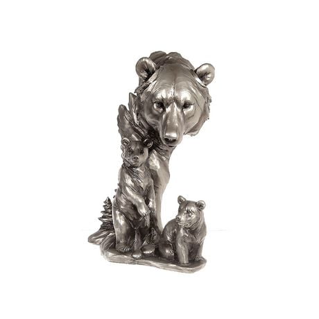 Click here for Ih Casa D Cor Polyresin Silver Bear Family Figurin... prices