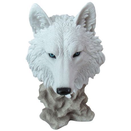 Click here for Ih Casa D Cor Phantom White Wolf Bust - 16.5 In. W... prices
