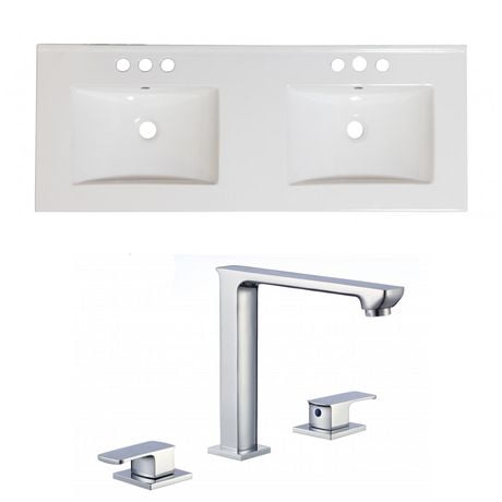 Click here for American Imaginations 48-In. W Ceramic Top Set Whi... prices