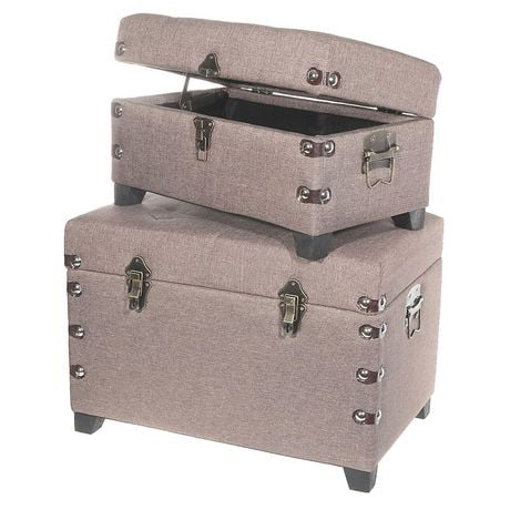 Click here for Ih Casa D Cor Set Of 2 Tufted Rectangular Storage... prices