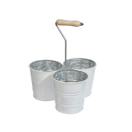 Click here for Ih Casa D Cor White/Galvanized 3 Round Caddy With... prices