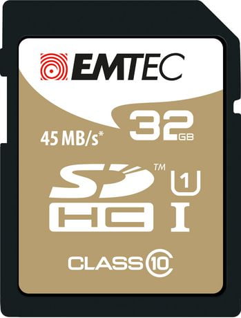 Emtec CL10 U1 32 GB SD Gold Card | Walmart Canada