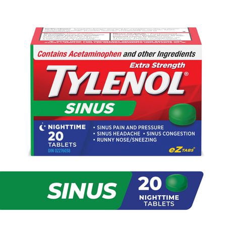 TYLENOL® Extra Stength Sinus eZ Tabs, Relieves Sinus congestion & other ...