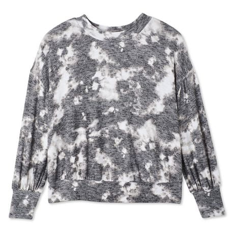 George Plus Women’s Printed Crop Hacci Top | Walmart Canada