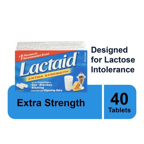 Lactaid Extra Strength Tablets, 40 Count - Walmart.ca
