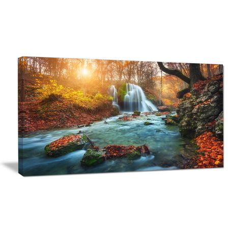 Click here for Design Art Fast Flowing Fall River In Forest Lands... prices