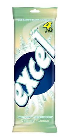 Excel Sweet Mint Sugar Free Gum Multipack, 4 x 12 Pieces - Walmart.ca