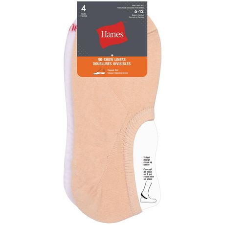 Click here for Hanes Durable Flat Knit No-Show Liners Body Tone/W... prices