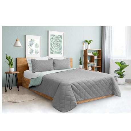 Click here for Safdie & Co. Quilt 2Pc Set K Grey Grey King prices
