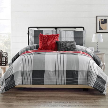 Click here for Safdie & Co. Comforter Set 5Pc Dq City Plaid Multi... prices