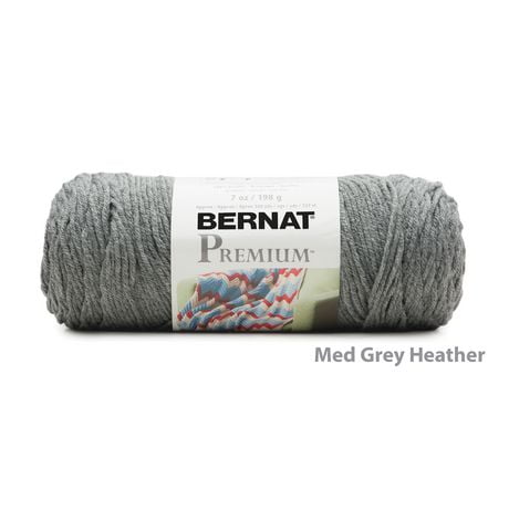 Click here for Bernat Premium Yarn (198G/7Oz) Medium Grey prices