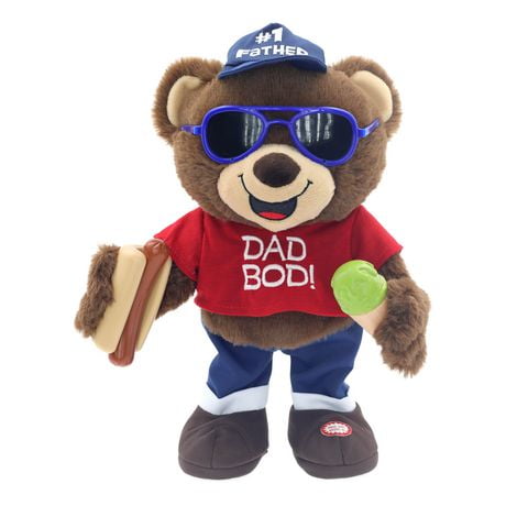 Way To Celebrate Father’s Day 14.5-Inch Animated Plush Bear, Dad Bod ...