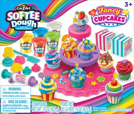 Cra-Z-Art Softee Dough Fancy Cupcakes Set, Sensory Dough Kit for Girls ...