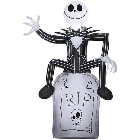 Halloween Inflatable Jack Skellington on Tombstone - Walmart.ca