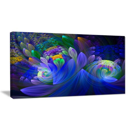 Click here for Design Art Blue Fractal Flower Bouquet Floral Larg... prices