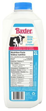 Baxter Skim Milk | Walmart Canada