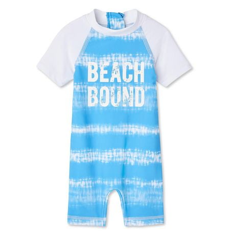 Click here for George Baby Boys Swim Rash Guard One-Piece Blue 6-... prices
