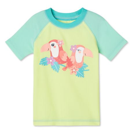 Click here for George Toddler Girls Raglan Rash Guard Top Green 3... prices