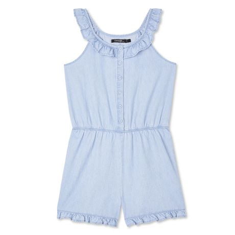 Click here for George Girls Button-Front Romper Blue 14 prices