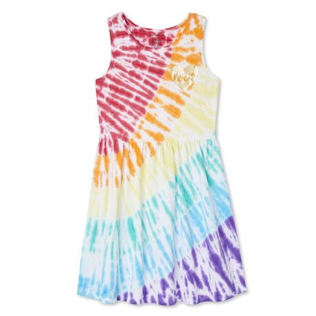 Click here for George Girls Pride Tie Dye Tank Dress White Xs prices