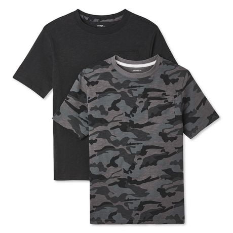 Click here for George Boys Chest Pocket Tees 2-Pack Greyd S prices