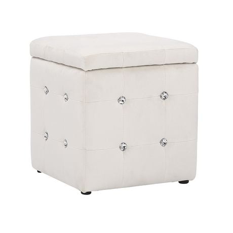Click here for Pouf Square Ottoman From Lumisource White prices