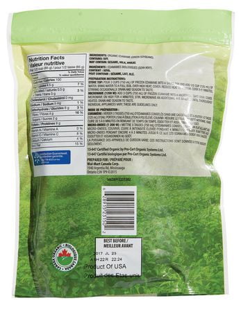 Great Value Organic Edamame in PODS | Walmart Canada