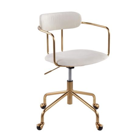 Click here for Demi Office Chair From Lumisource Ivory/Cream prices