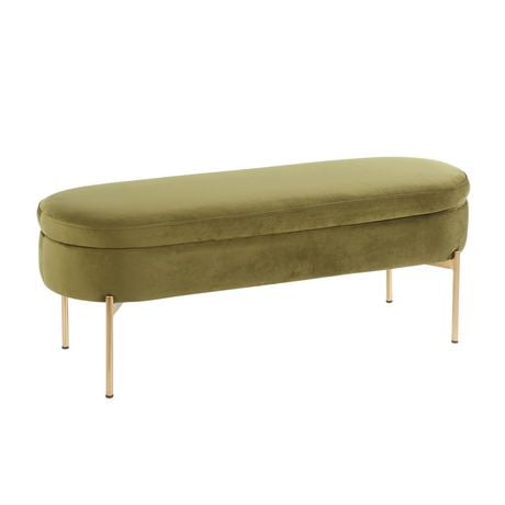 Click here for Chloe Storage Bench From Lumisource Green prices