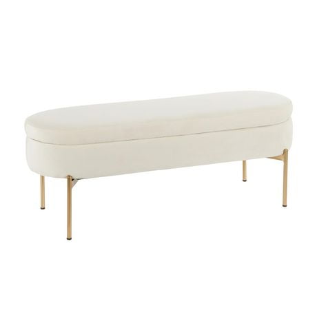 Click here for Chloe Storage Bench From Lumisource Ivory/Cream prices