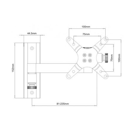 Techly 1-Arm Tilt/Swivel TV Wall Mount- 13-30" | Walmart Canada