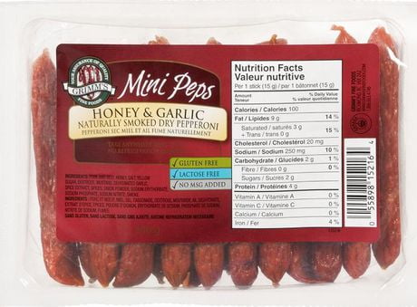 Grimm's (Gluten Free) Honey & Garlic Mini Pepperoni Sticks - Walmart.ca