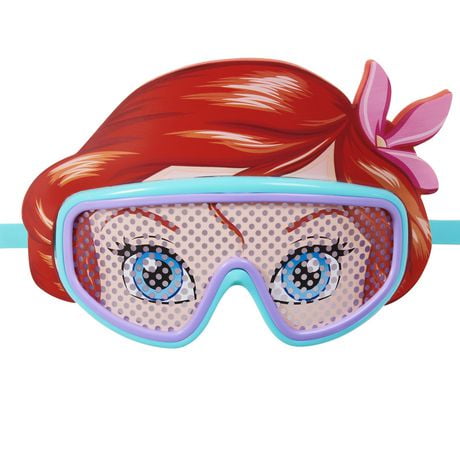 SwimWays Disney Princess Character Mask Kids Deluxe Swim Goggles, Ariel ...