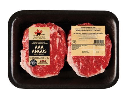 AAA Angus Beef Striploin Steak Medallions, Your Fresh Market | Walmart ...