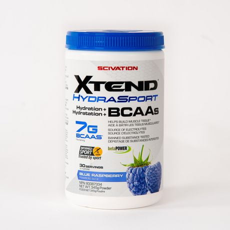 Xtend HydraSport Hydration + BCAAs Blue Raspberry 30 Servings | Walmart ...