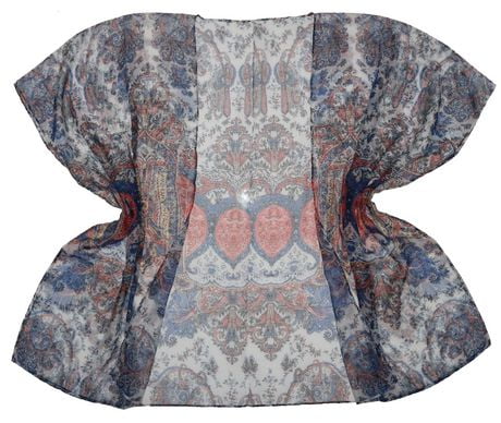 V. Fraas Ladies Lightweight Paisley Printed Kimono - Blue | Walmart Canada