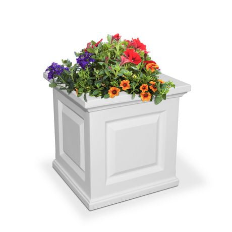 Click here for Mayne Nantucket 16X16 Patio Planter White prices