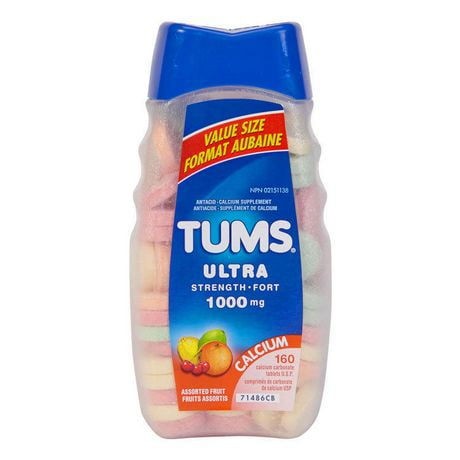 TUMS Ultra Strength Assorted Fruit Calcium Carbonate Tablets | Walmart ...