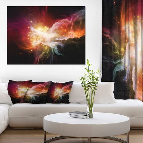Click here for Design Art Elegance Of Nebulae Canvas Print Red 30... prices