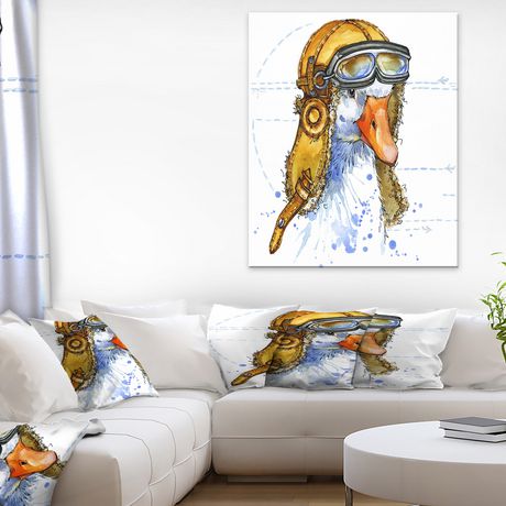 Click here for Design Art Bull Terrier Dog Canvas Print White Inc... prices