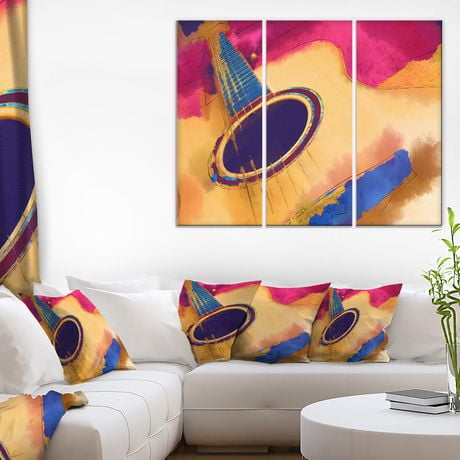 Click here for Design Art Listen To The Colorful Music Canvas Pri... prices
