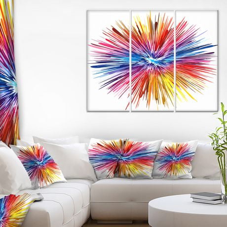 Click here for Design Art Color Explosion Canvas Print Blue Inche... prices