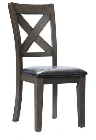 Click here for Topline Home Furnishings Cross Back Grey Side Chai... prices